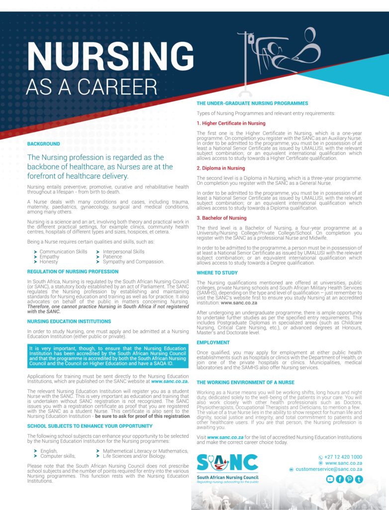 Nursing as a Career – SANC